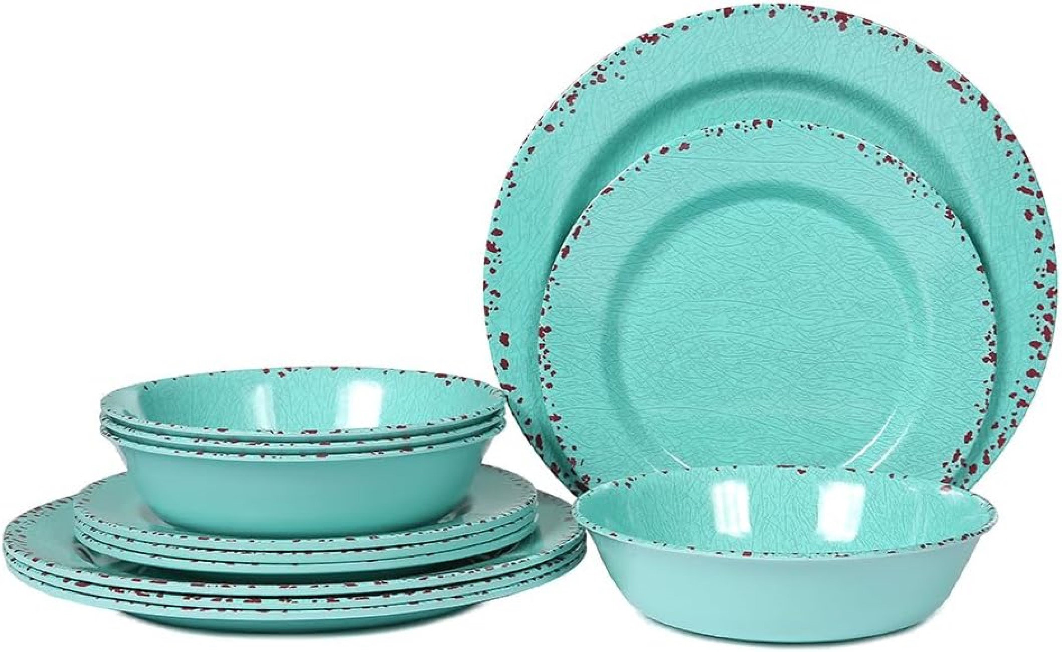 Corrigan Studio Dinnerware Set Of 12 Pcs Kitchen Plates And Bowls Set ...