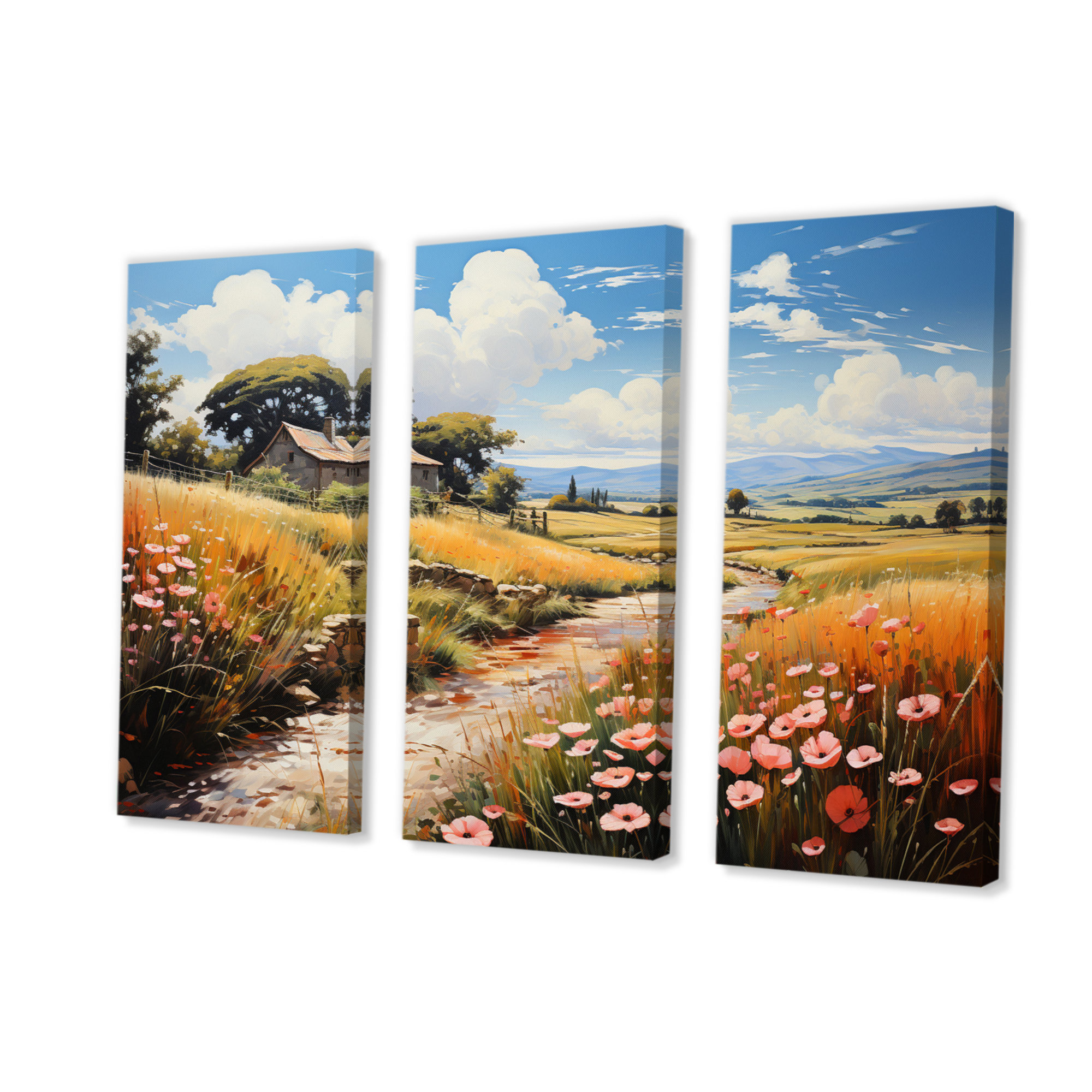 August Grove® Farm Fauvist Fields I - Farm Wall Art Print Set | Wayfair