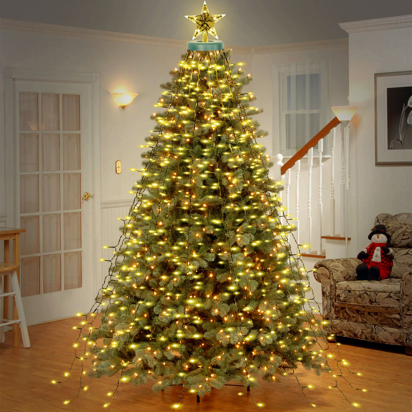 The Holiday Aisle® 400leds Twinkle Star Christmas Tree Lights With Star ...