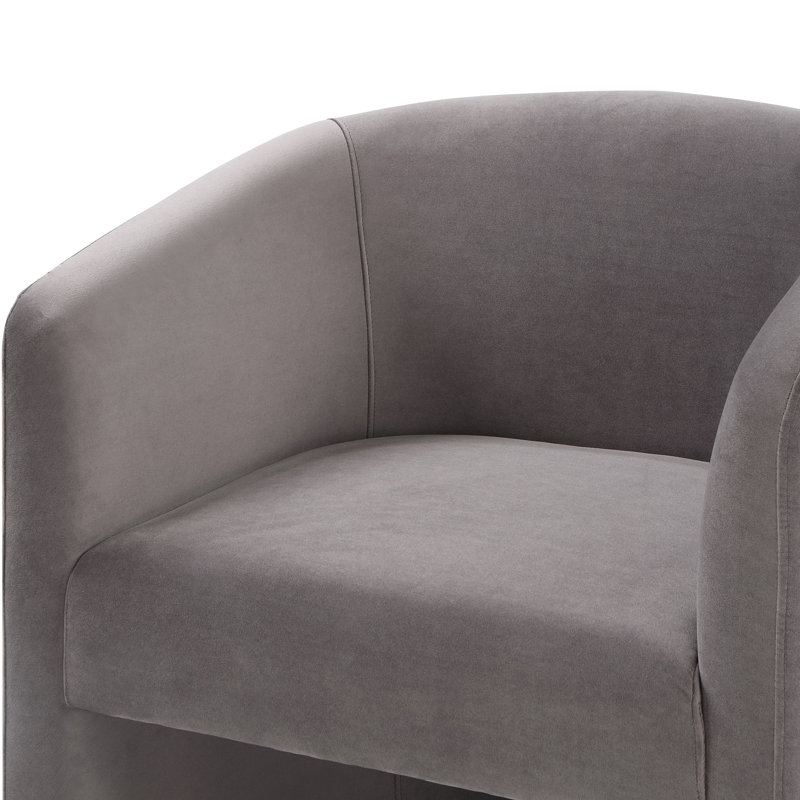 Willa Arlo Interiors Yoel Velvet Solid Back Arm Chair | Wayfair