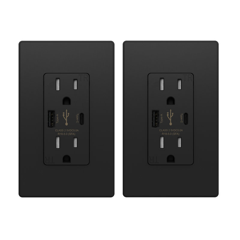 ELEGRP 15 Amps Tamper Resistant Duplex Outlet with USB Port & Reviews ...