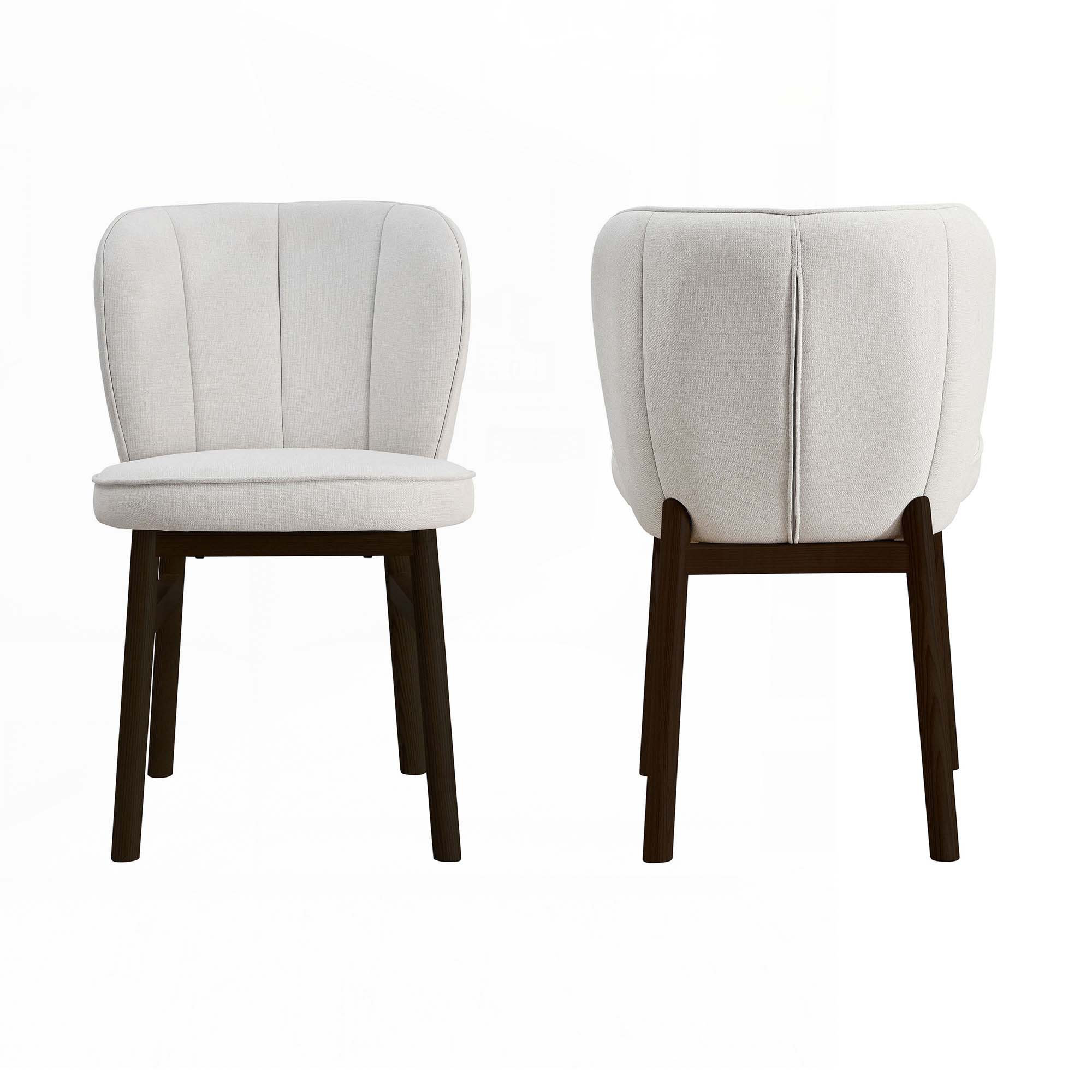 Corrigan Studio® Wooden Frame Upholstered Shell Dining Chairs set of 2 ...