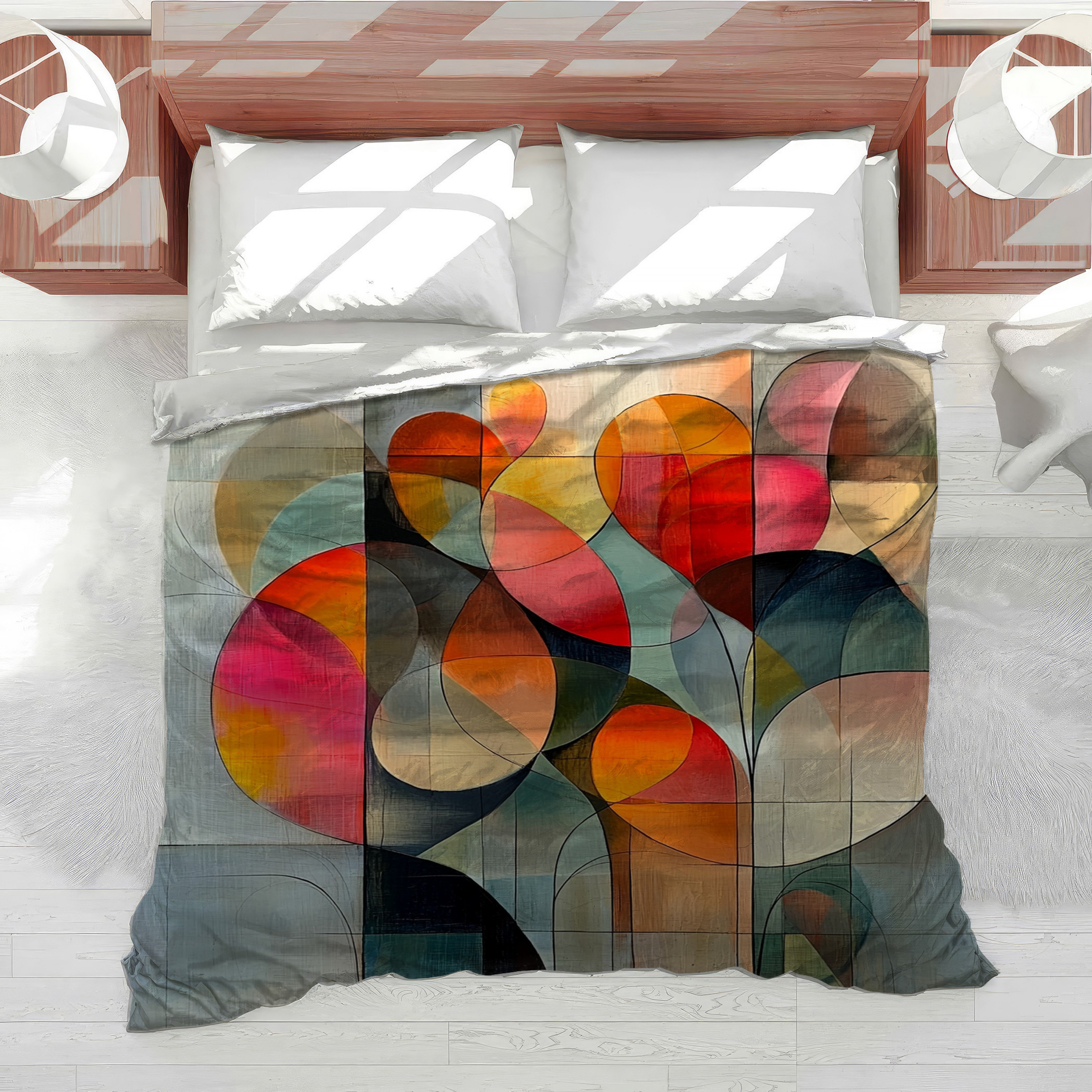 VisionDecor Colorful Circles Bedding Abstract Comforter Maximalist ...