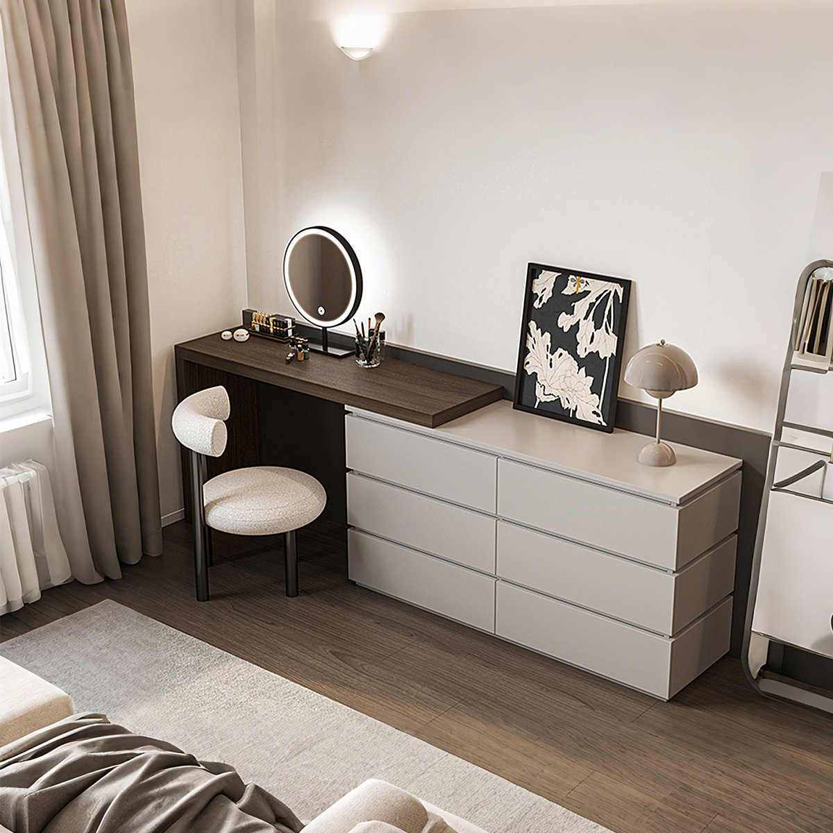 Wrought Studio™ Modern minimalist rectangular dressing table | Wayfair