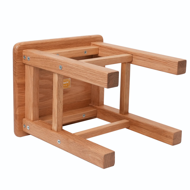 Millwood Pines Stool 13 inch, Solid Oak Hardwood Stool for Adults, Shoe ...