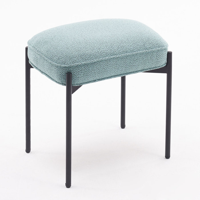 Ebern Designs Romere Vanity Stool Fabric Upholstered Accent Stool ...