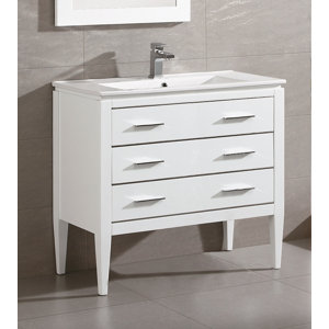 Wrought Studio™ Bourdeau 35" Single Bathroom Vanity Set & Reviews | Wayfair