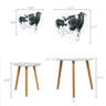 East Urban Home Triangle Nesting Coffee Table Set of 2 cow watercolor ...