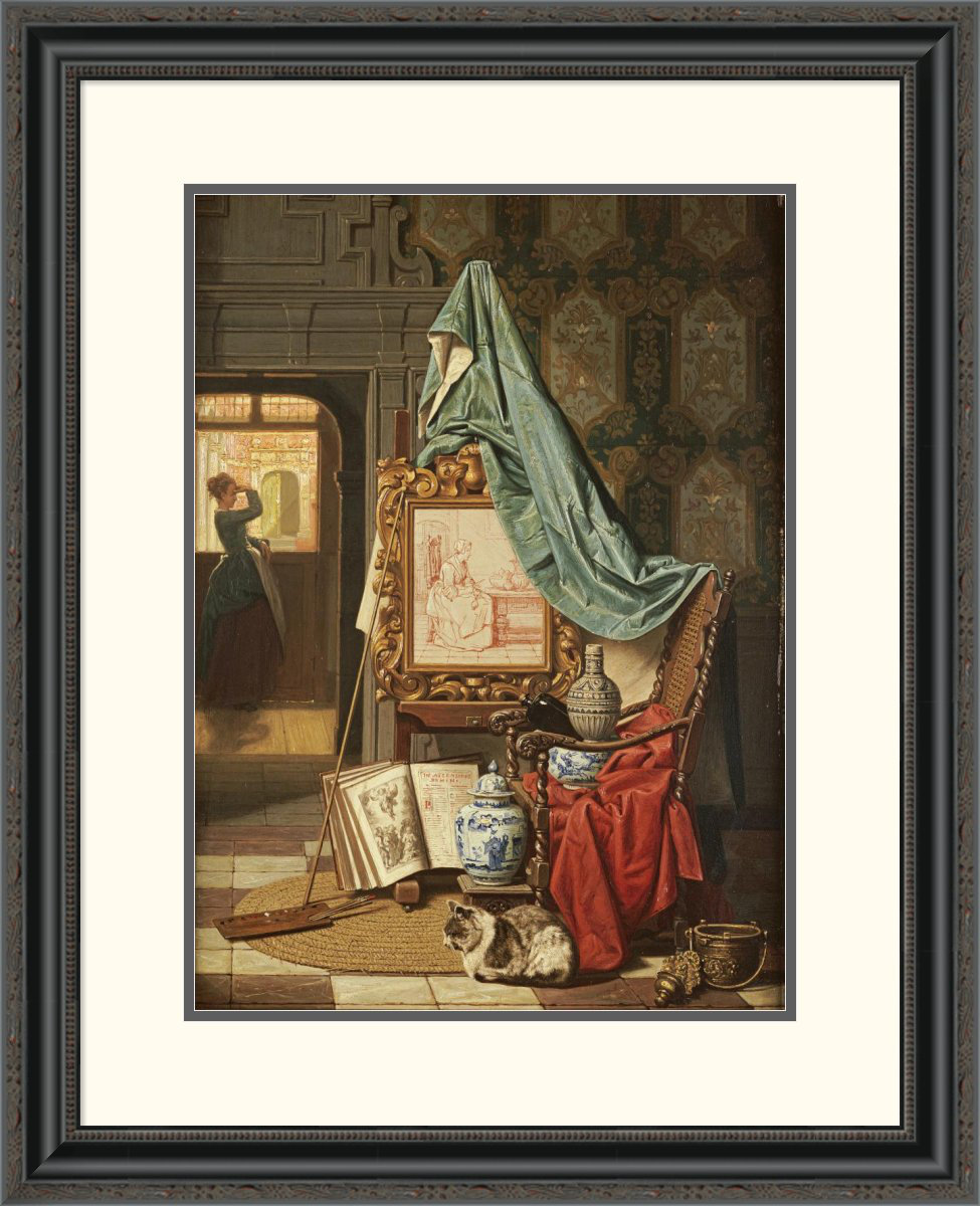 Global Gallery 'An Artists Studio' by Charles Josef Grips Framed ...