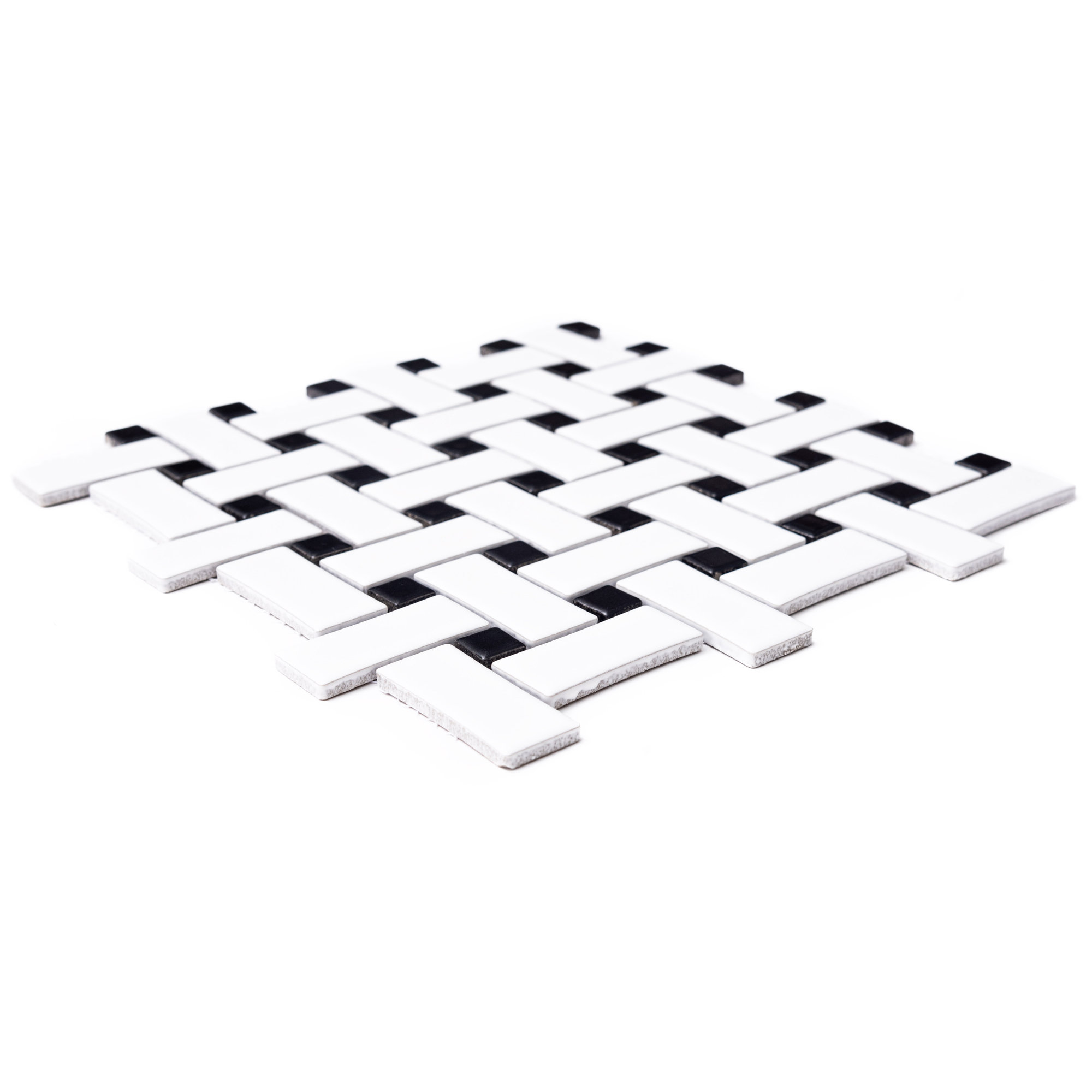 The Tile Life Ada 12'' x 12'' Basketweave Porcelain Mosaic Wall & Floor ...
