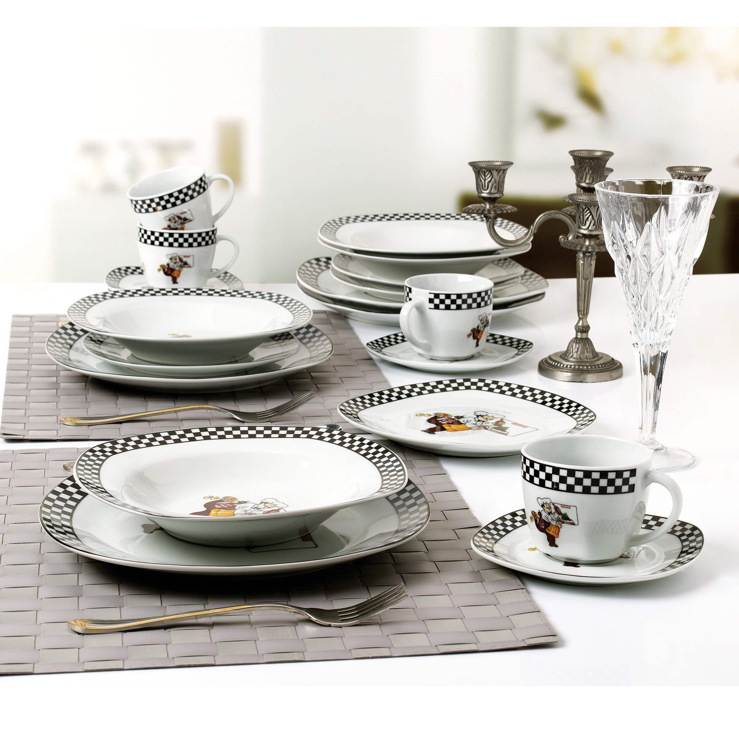 Lorren Home Trends 20 Piece Dinnerware Set, Service for 4 | Wayfair