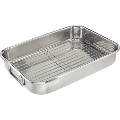 Cook Pro All In One Stainless Steel 4-Piece Lasagna Pan and Roasting ...