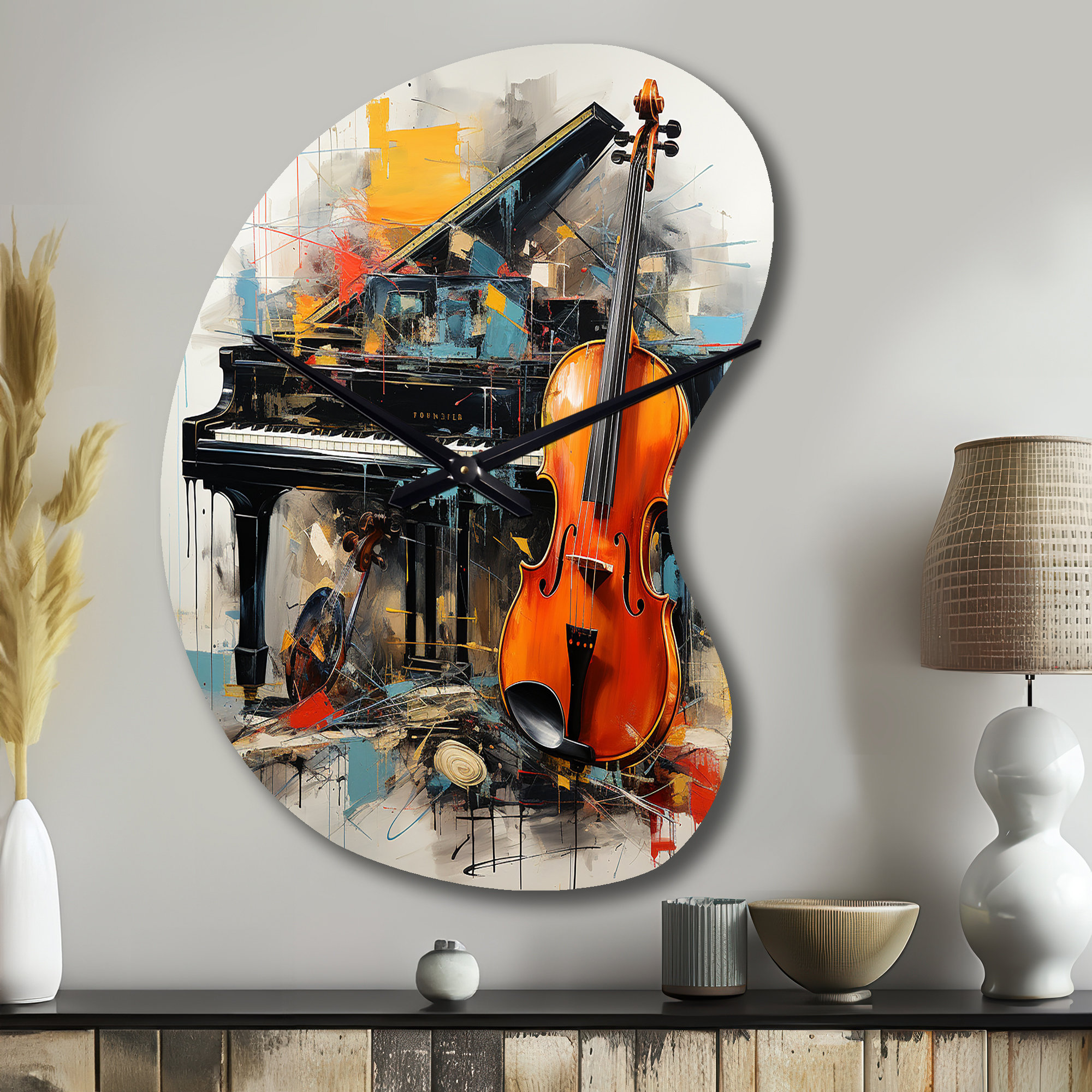 Design Art Music Dynamic Ballad Bold - Boom Shape Multi-Color Wall ...