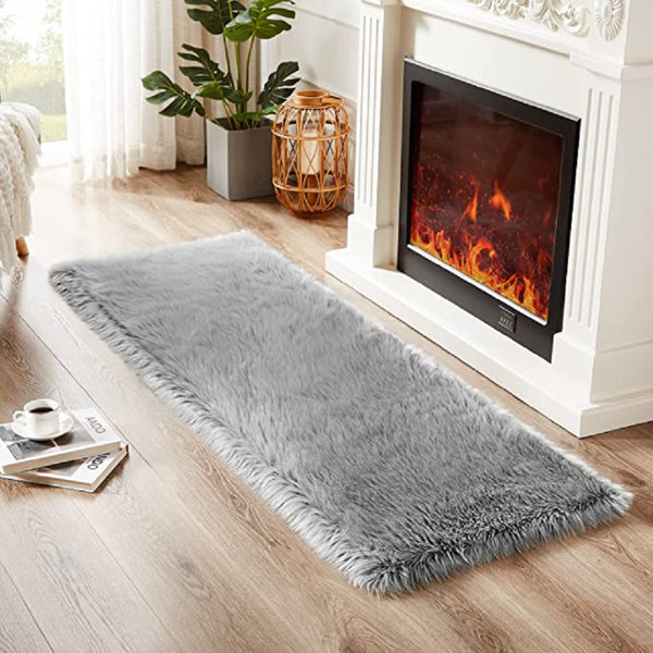Everly Quinn Faux Fur Rug, Faux Sheepskin Shag Rug, Home Style ...