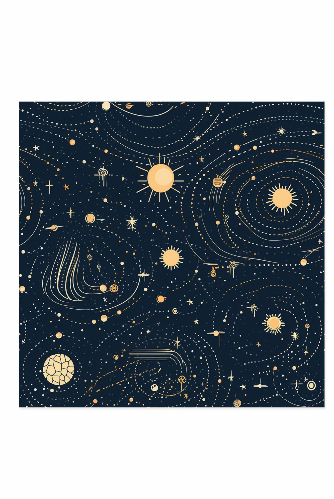 Winston Porter Astronomy and Space Stars Pattern VI Modern Unframed Art ...