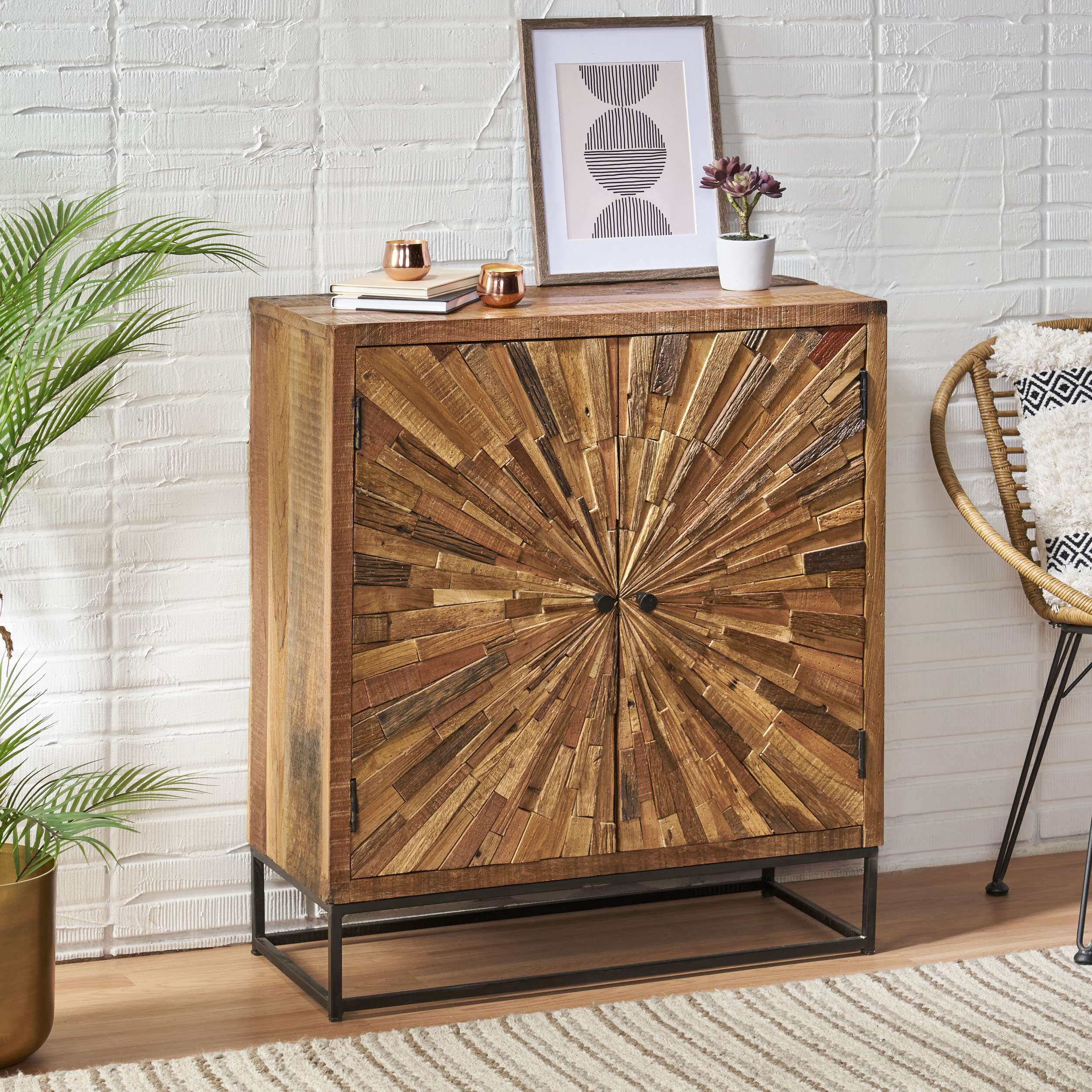 Union Rustic Aidrick Metal Accent Cabinet & Reviews | Wayfair