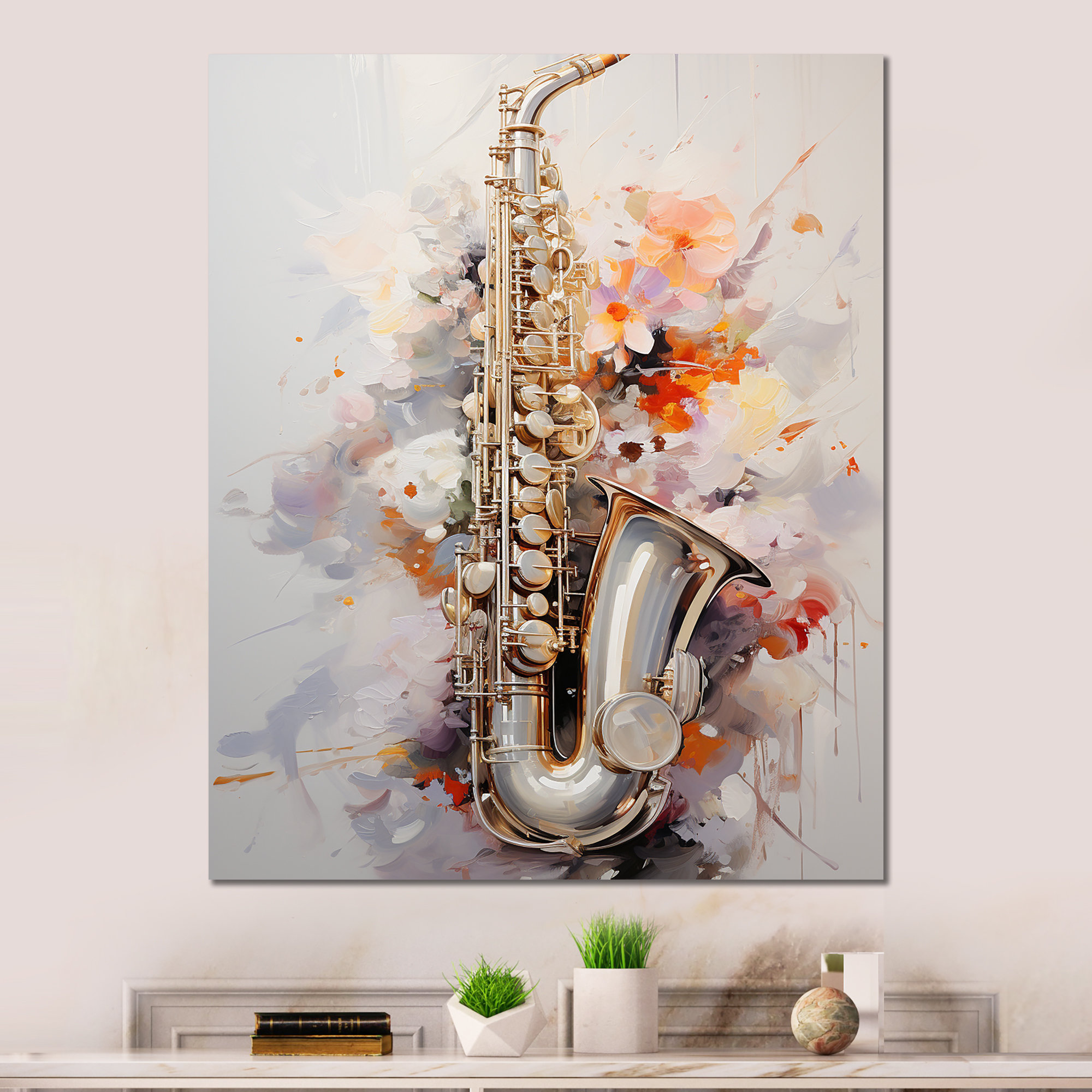 Mercer41 " Flutes Whisper Silver Grace I " on | Wayfair