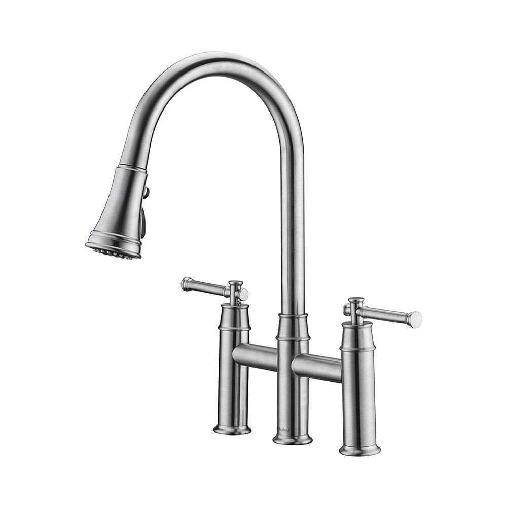 OAKLAND 8” Double Handle Kitchen Faucet | Wayfair