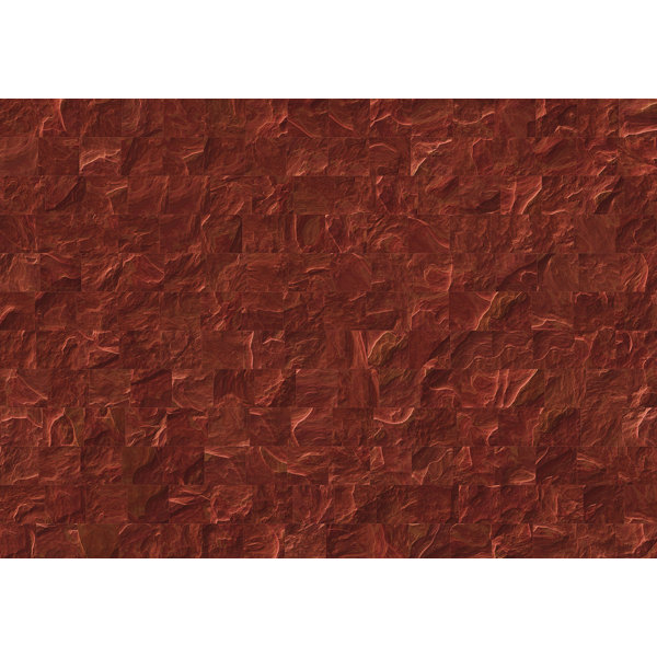 Komar Red Slate Tiles 2.8m x 4m Matte Wall Mural | Wayfair.co.uk