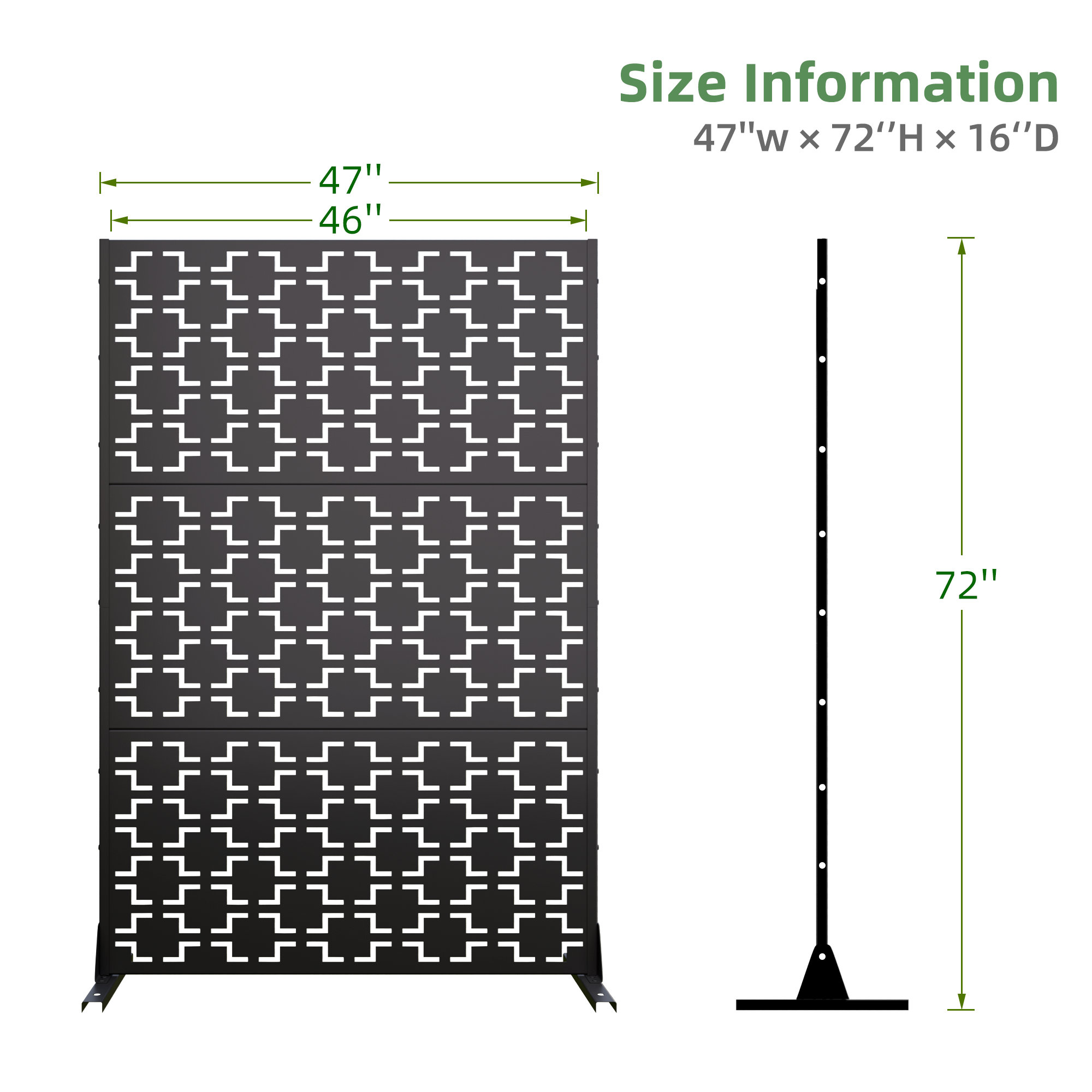 Wooakway 6ft. x4ft. Metal Privacy Screen Outdoor Privacy Screen | Wayfair