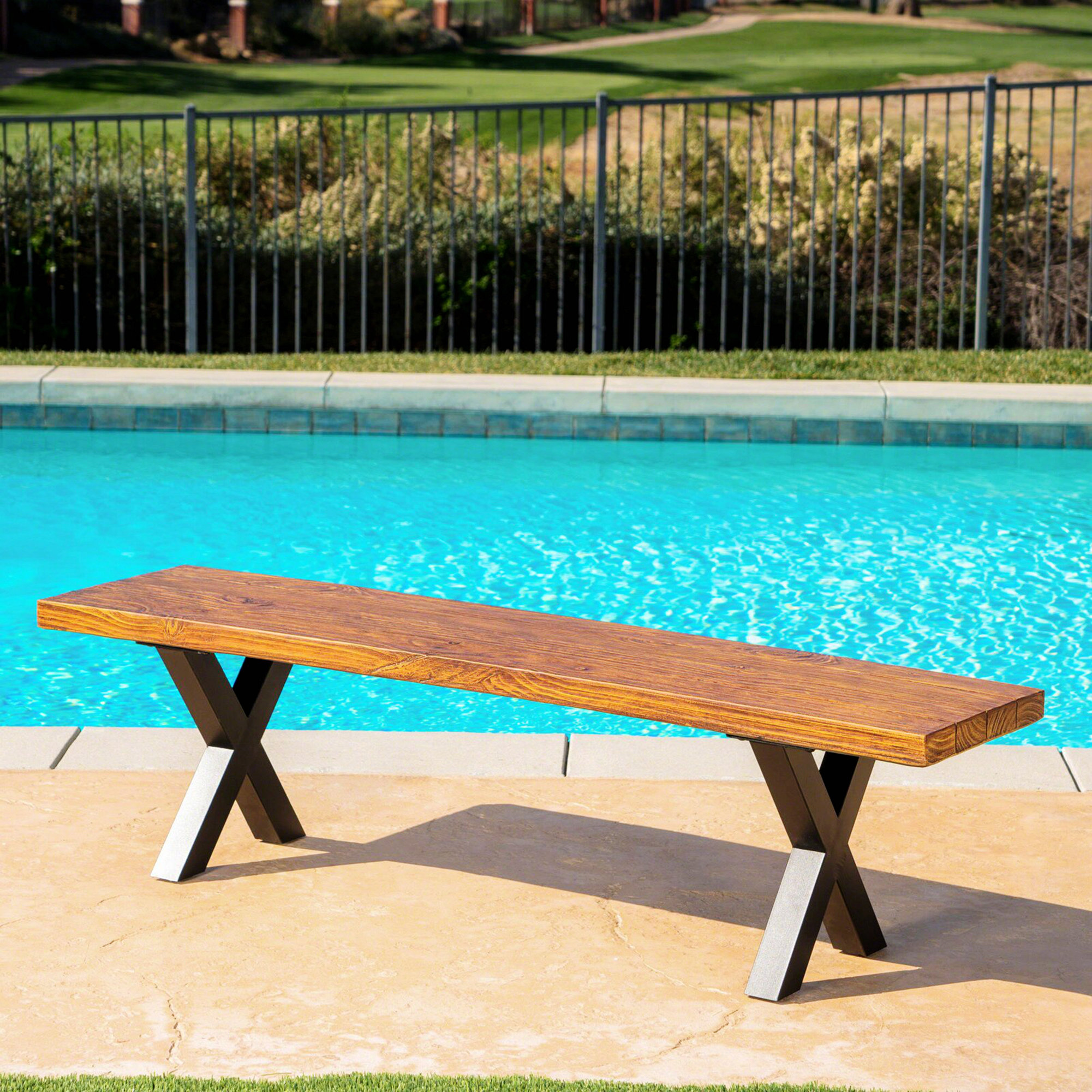 Rosalind Wheeler Charemon Concrete Bench | Wayfair