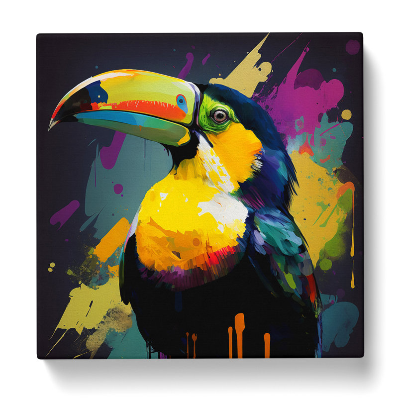Marlow Home Co. Toucan Gestural Art - Wrapped Canvas | Wayfair.co.uk