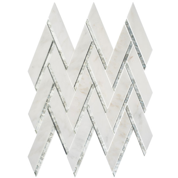 Andova Skylar Stone and Mirror Glass Mosaic Shower Walls, Kitchen ...