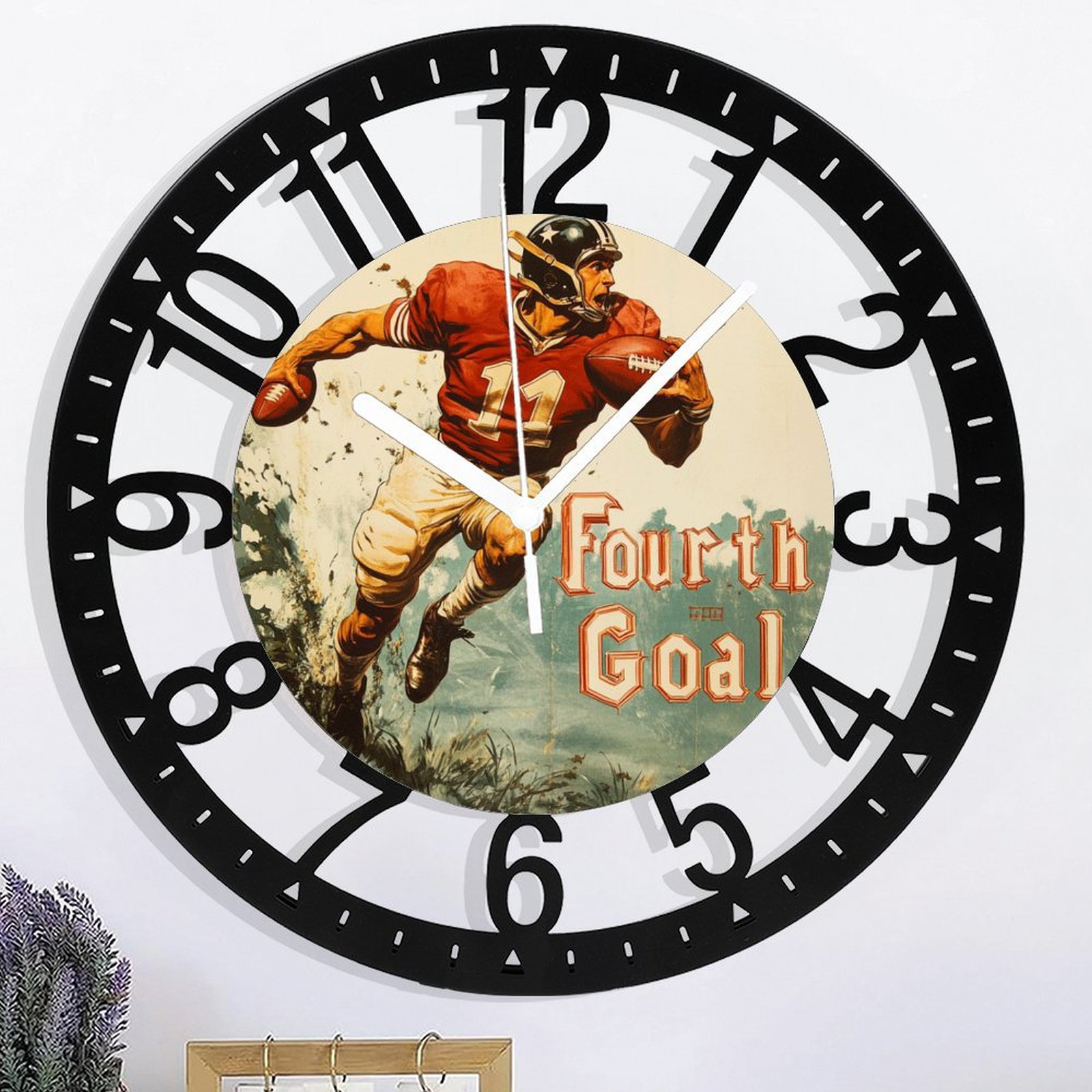 East Urban Home 10'' Round Iron Wall Clock with Silent Quartz Movement ...