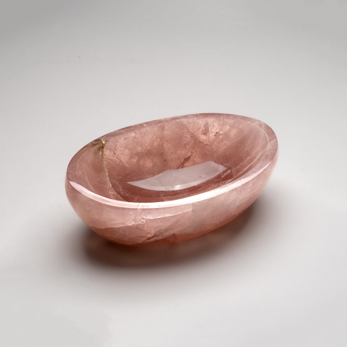 Astro Gallery of Gems Genuine Polished Rose Quartz Bowl (2.45 Lbs ...
