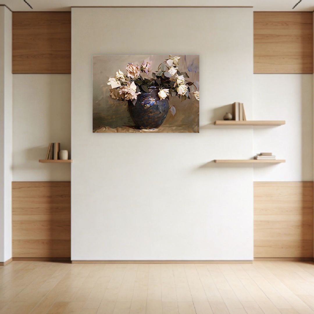 Ophelia & Co. Rose Flower Still Life Neutral Color Theme, Unframed Wall ...