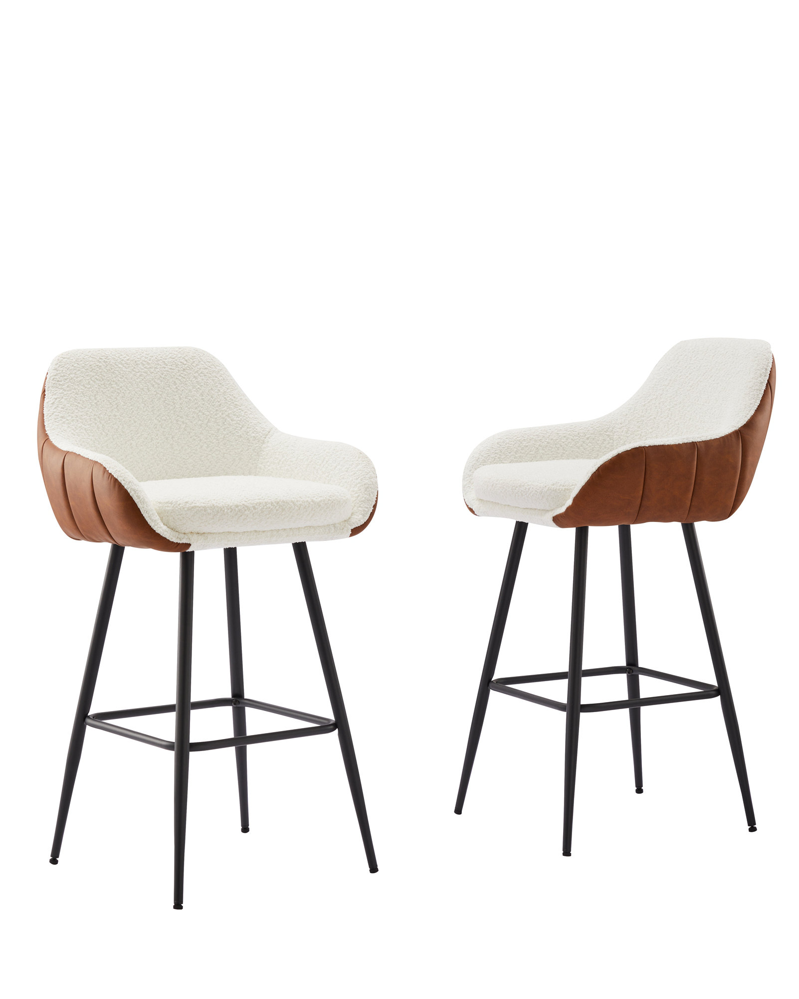 George Oliver Loranger 26" Modern Counter Height Bar Stools Set Of 2 ...