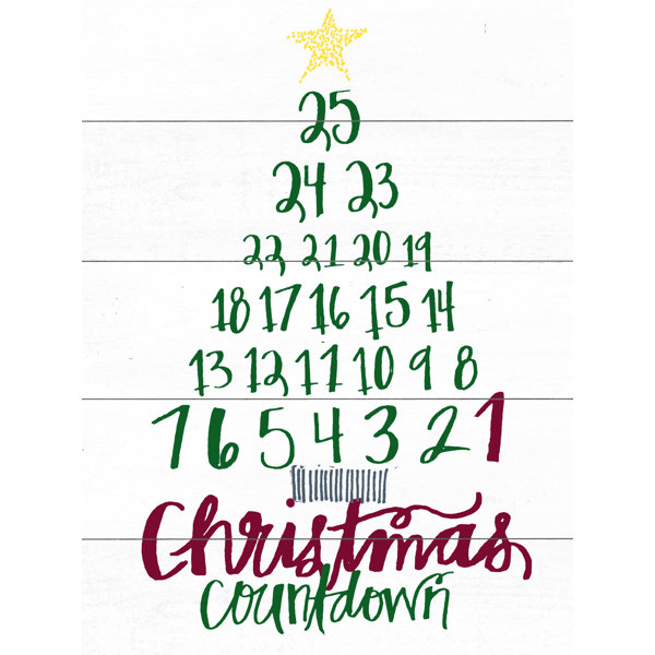 The Holiday Aisle® " Christmas Countdown Tree " Print on Canvas | Wayfair