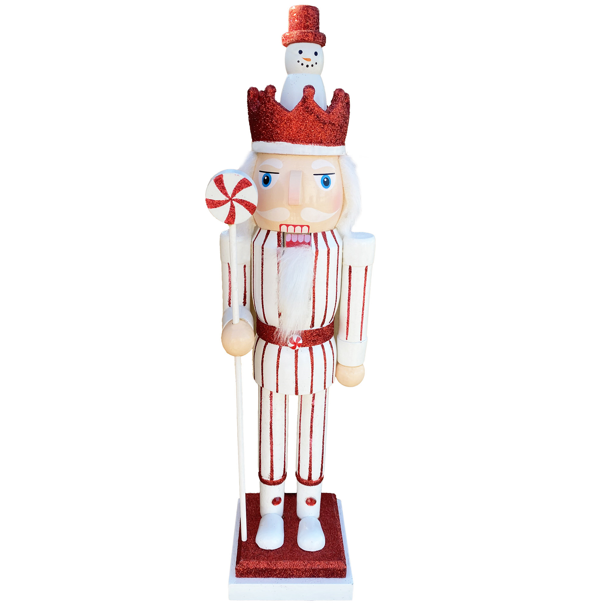 Alcott Hill® 15" Red Peppermint Nutcracker | Wayfair