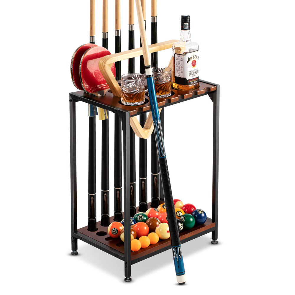 KOVOME Solid Wood Pool Cue Rack | Wayfair