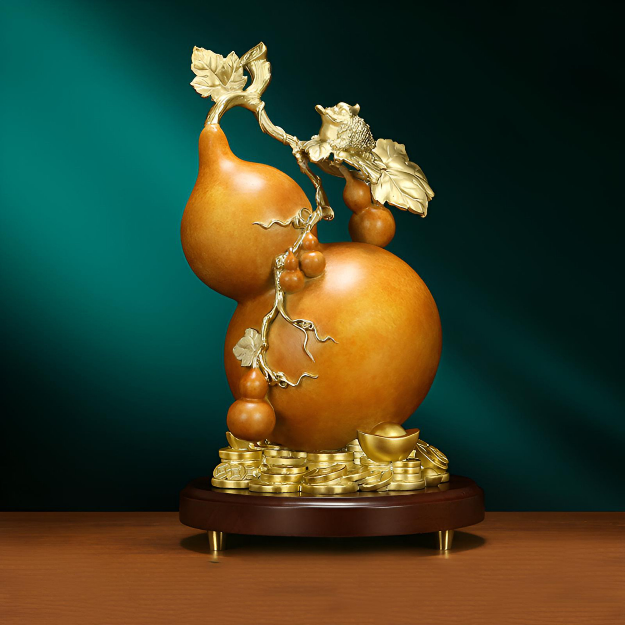 Infinity Elegant Feng Shui Copper Gourd Home Decoration | Wayfair