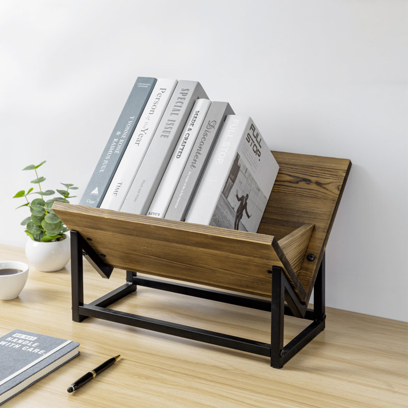 17 Stories Book Display Rack Desk Organizer | Wayfair