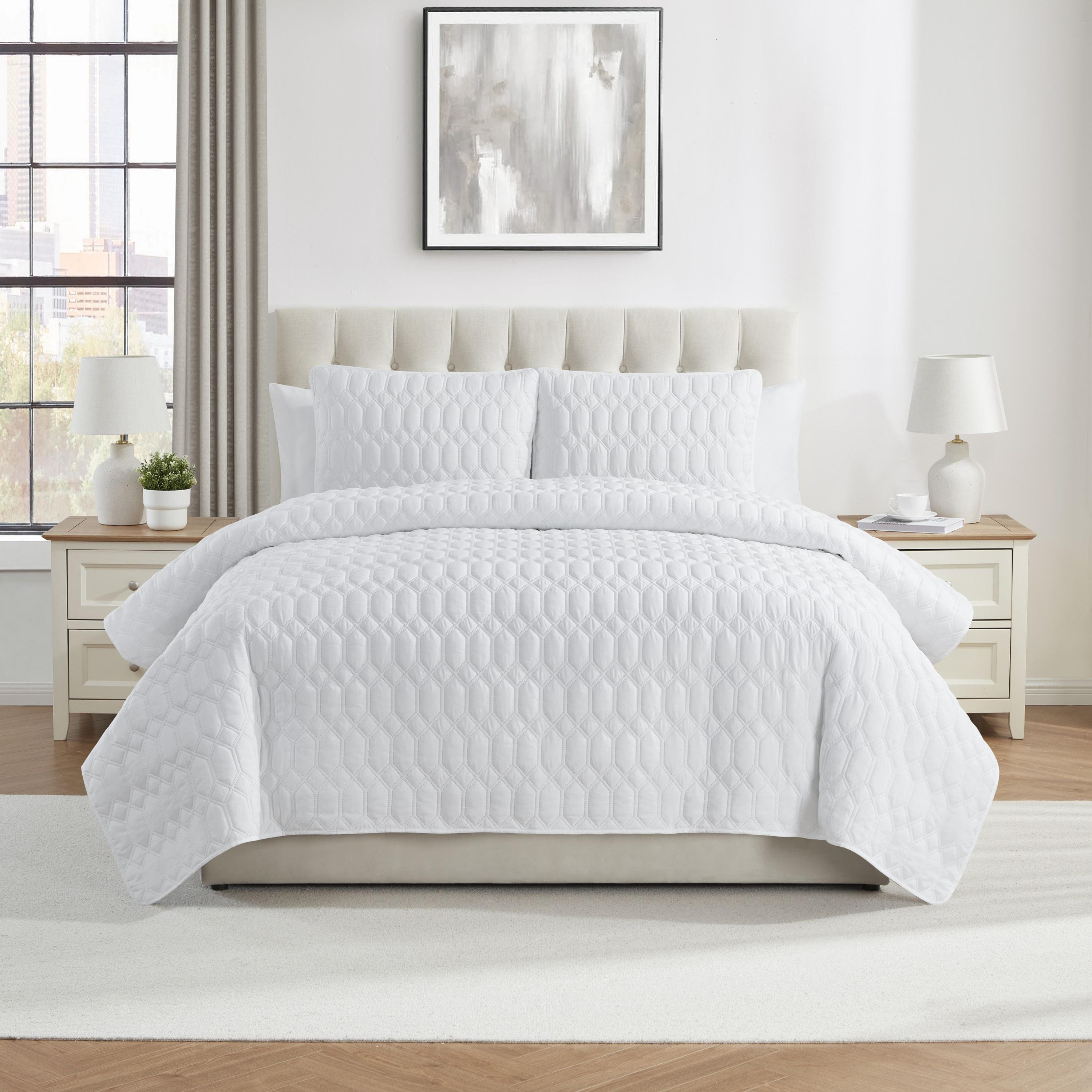 VCNY Diamond 3-Piece Pinsonic Textured Quilt Set & Reviews | Wayfair