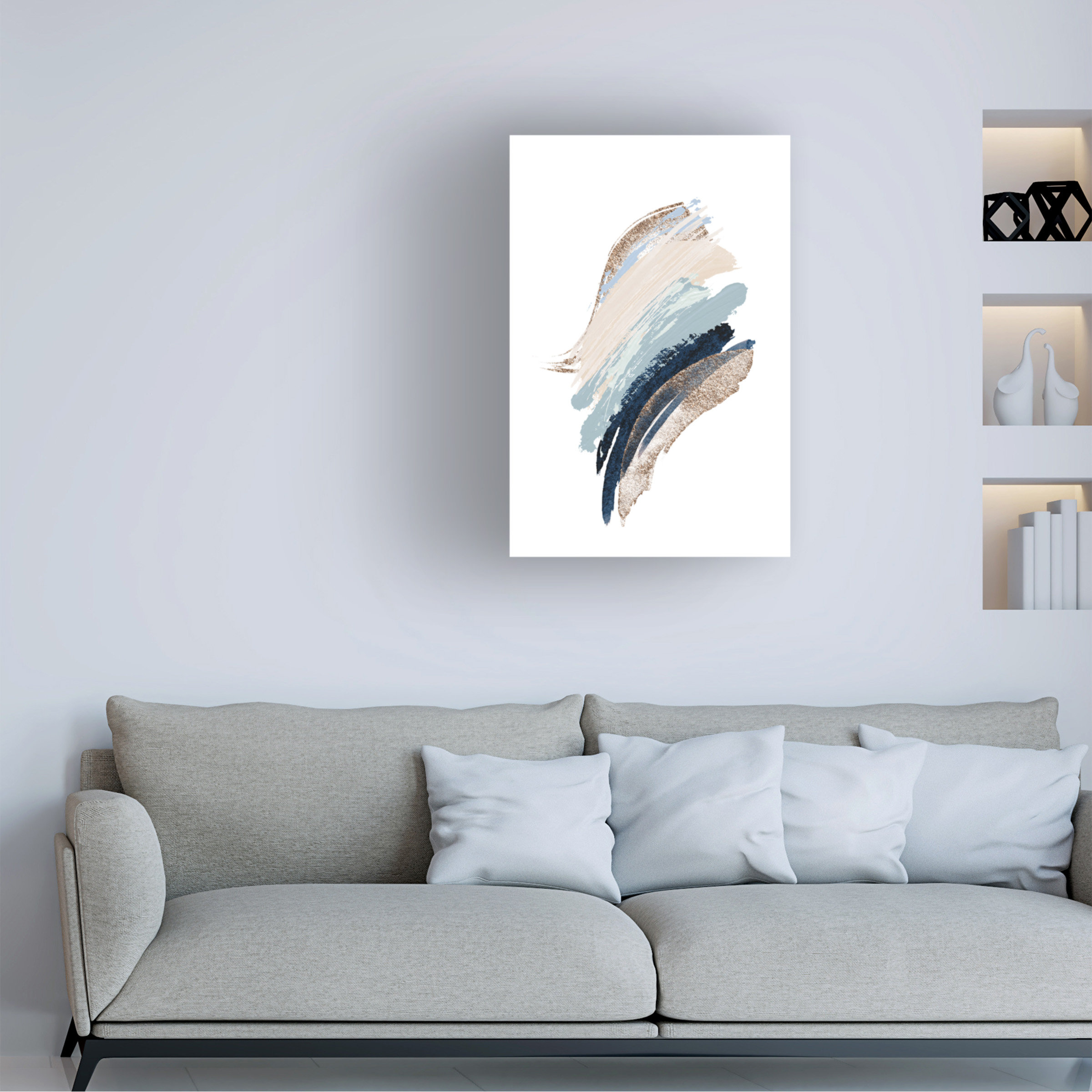 Wrought Studio™ Sally Ann Moss Smooth Shapes 1 Canvas Art | Wayfair