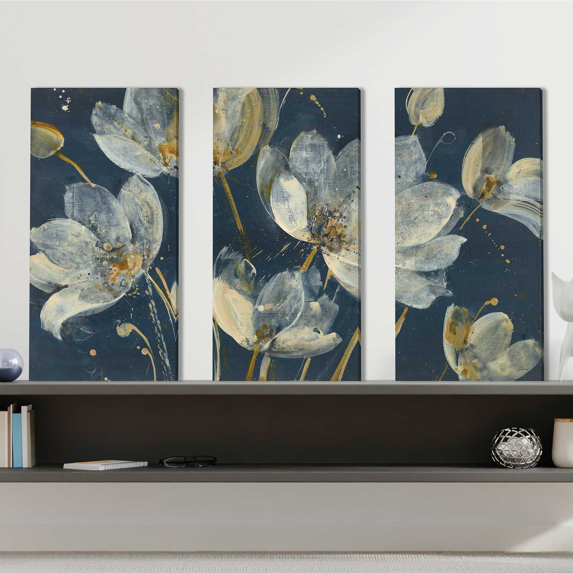 Red Barrel Studio® Translucent Garden - 3 Piece Wrapped Canvas Print ...