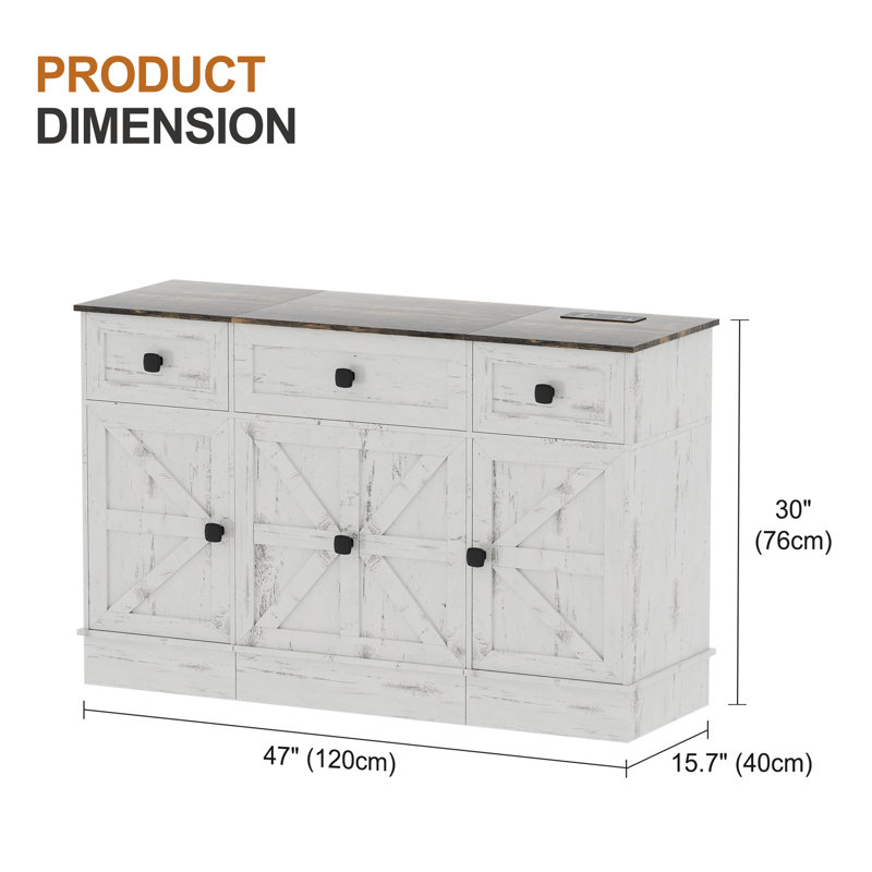 Gracie Oaks Multifunctional Vanity Desk With Lighted Flip Top Mirror ...