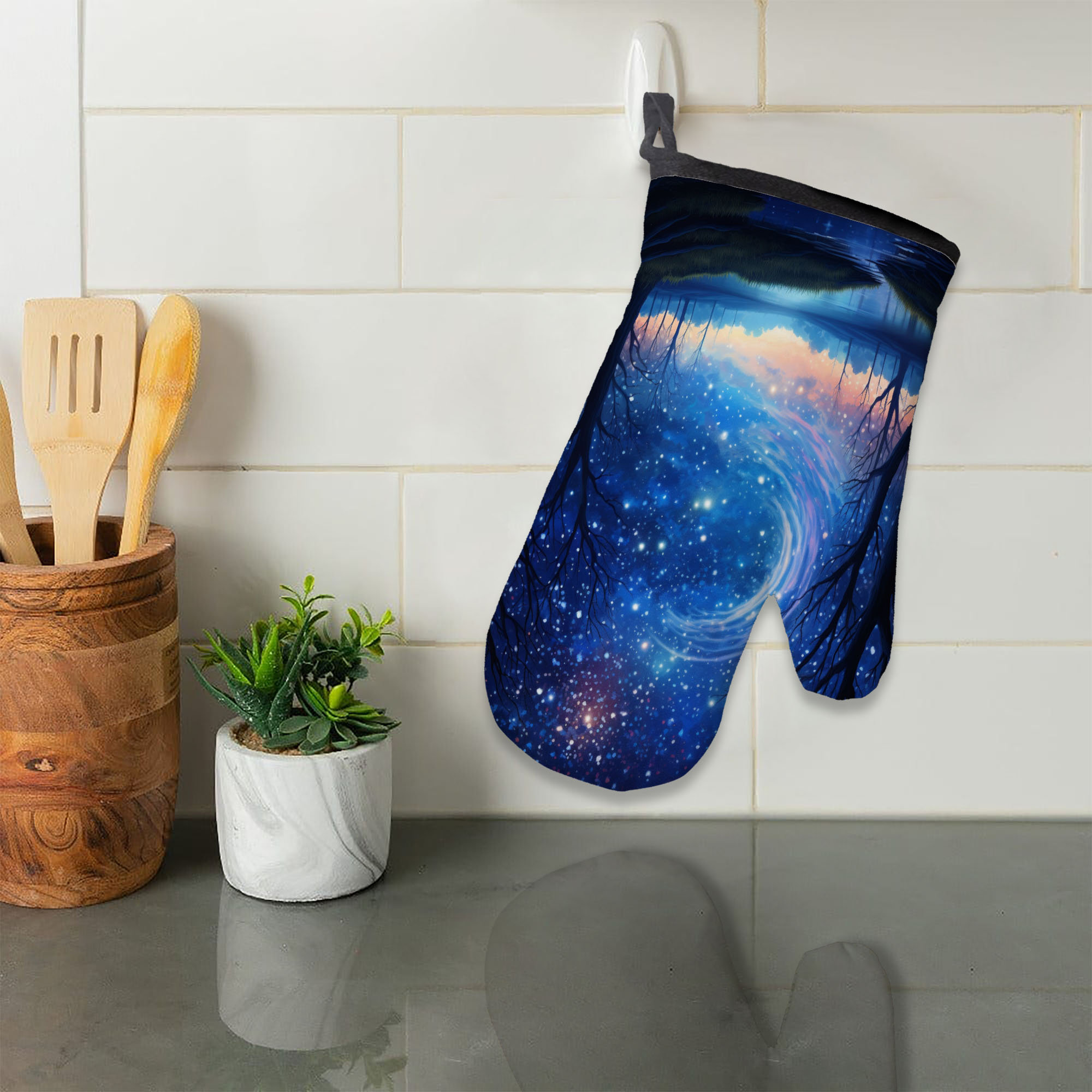 MentionedYou Celestial Dance Oven Mitt Cotton Twill | Wayfair