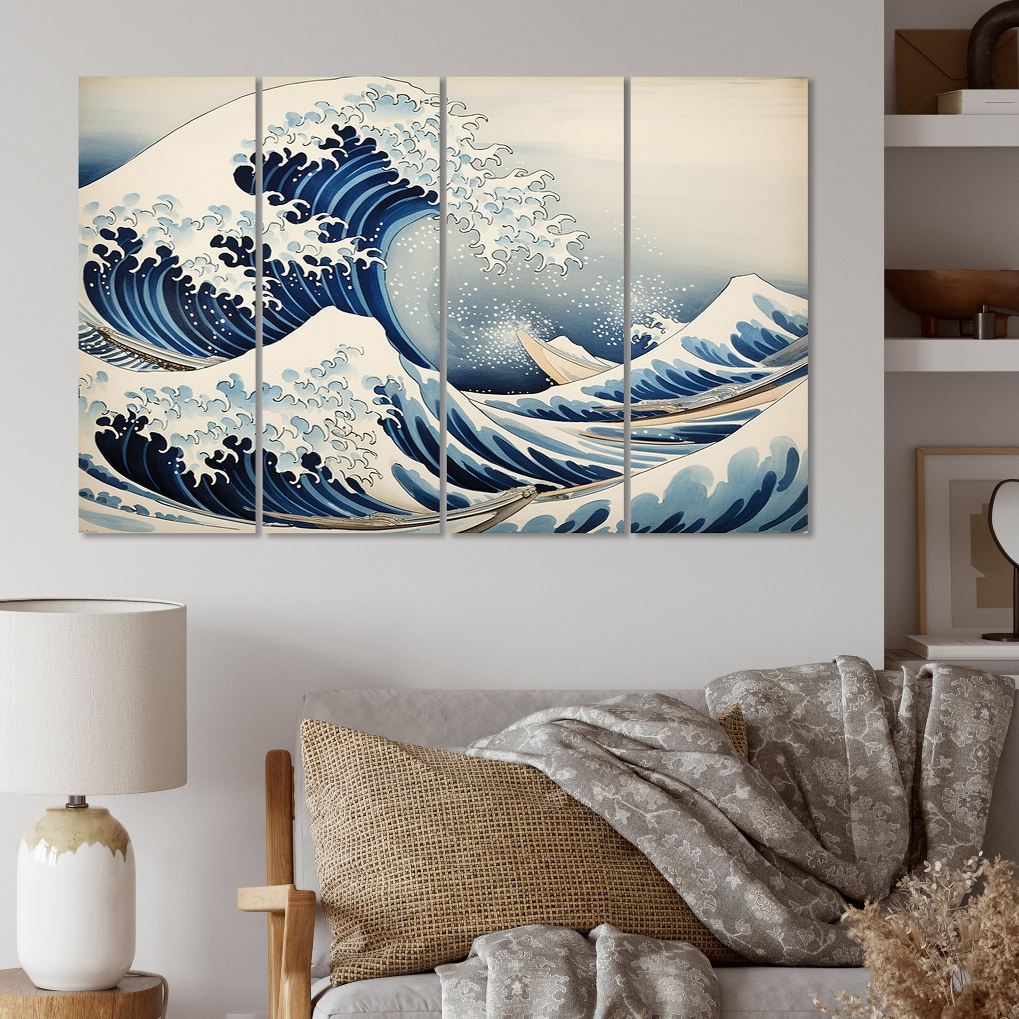 Charlton Home® " Masterpiece The Great Wave Of Kanagawa IV " 4 - Pieces ...