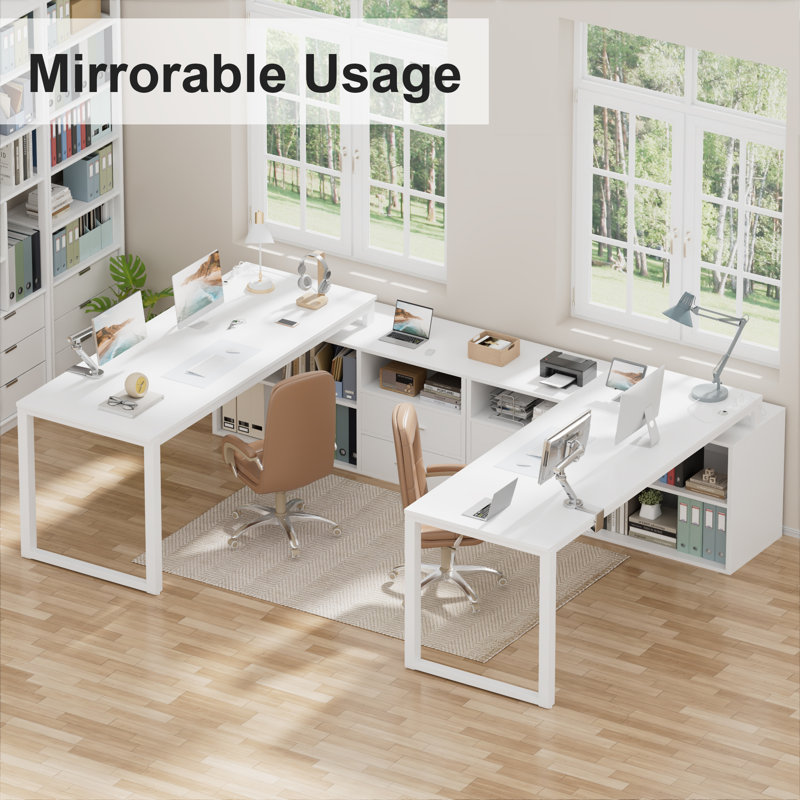 Ebern Designs Reversible L-Shape Desk & Reviews | Wayfair