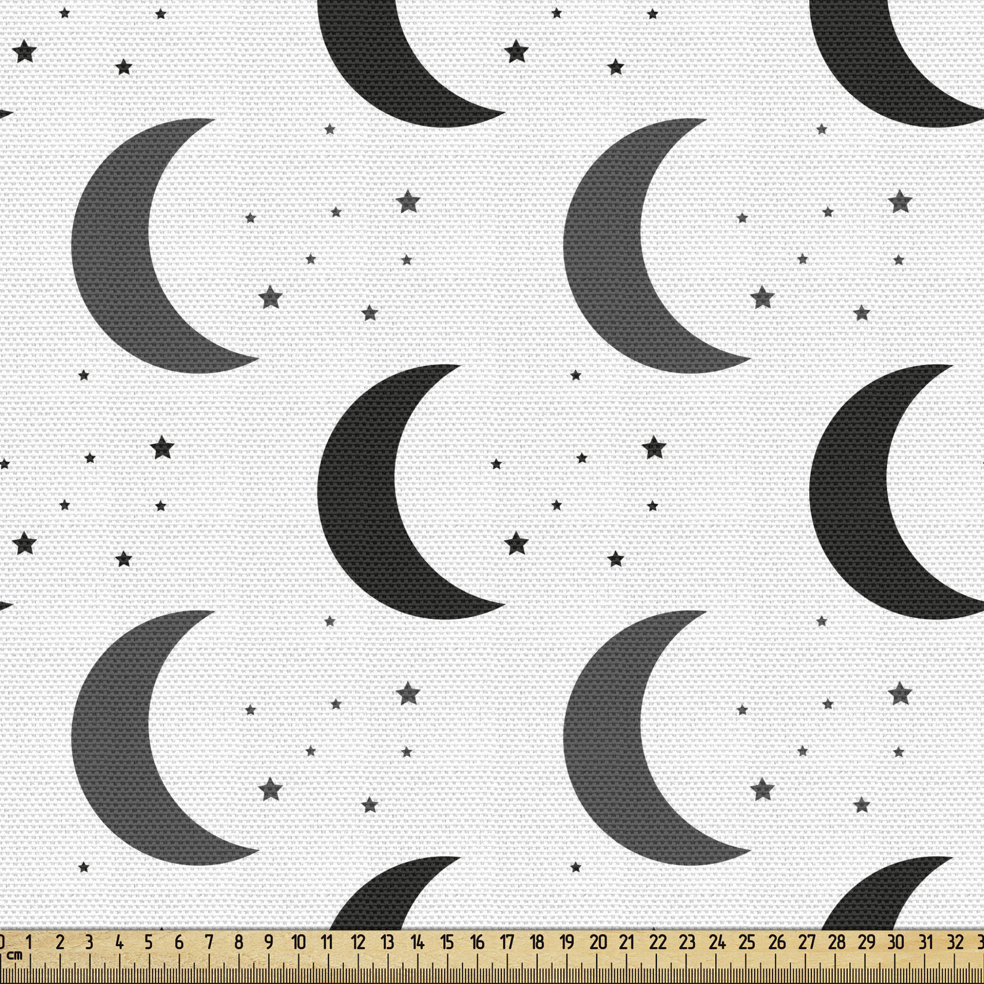East Urban Home Moon Fabric By The Yard, Night Sky Crescents And Stars ...
