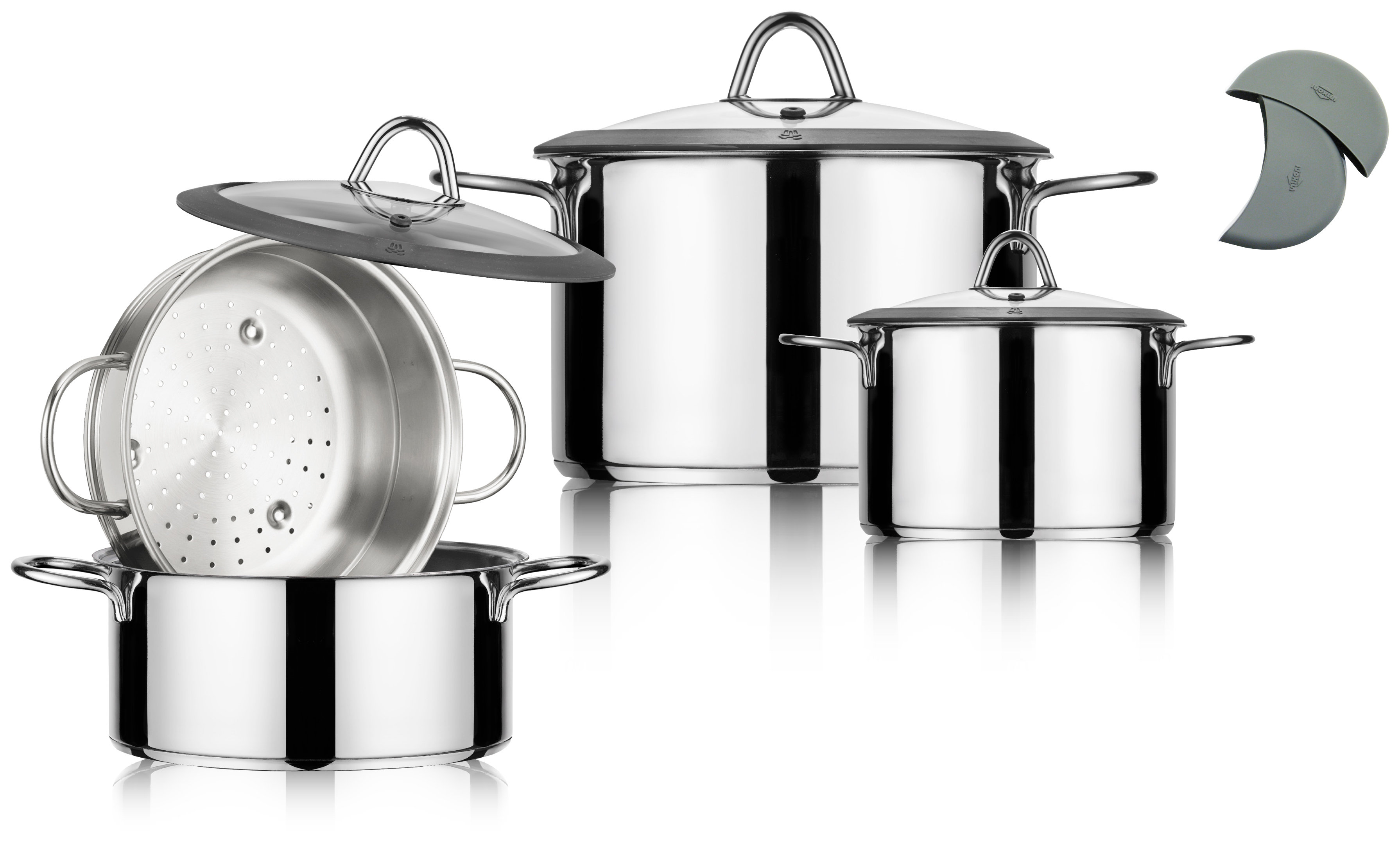 ARIMI Milano 7-Piece Italian Stainless Steel Cookware Set - Wayfair Canada