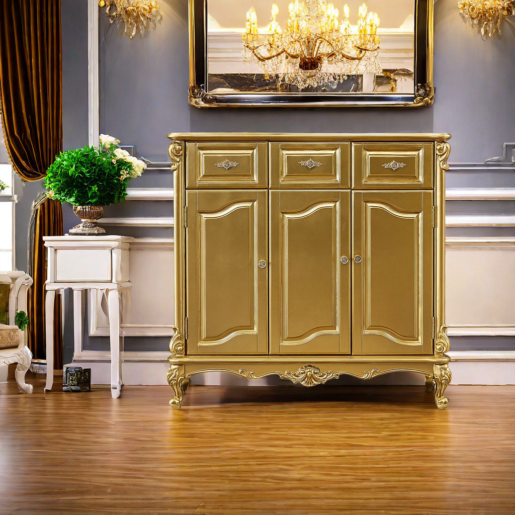 Romero European Style High-end Solid Wood Shoe Cabinet 13 Pair Shoe ...