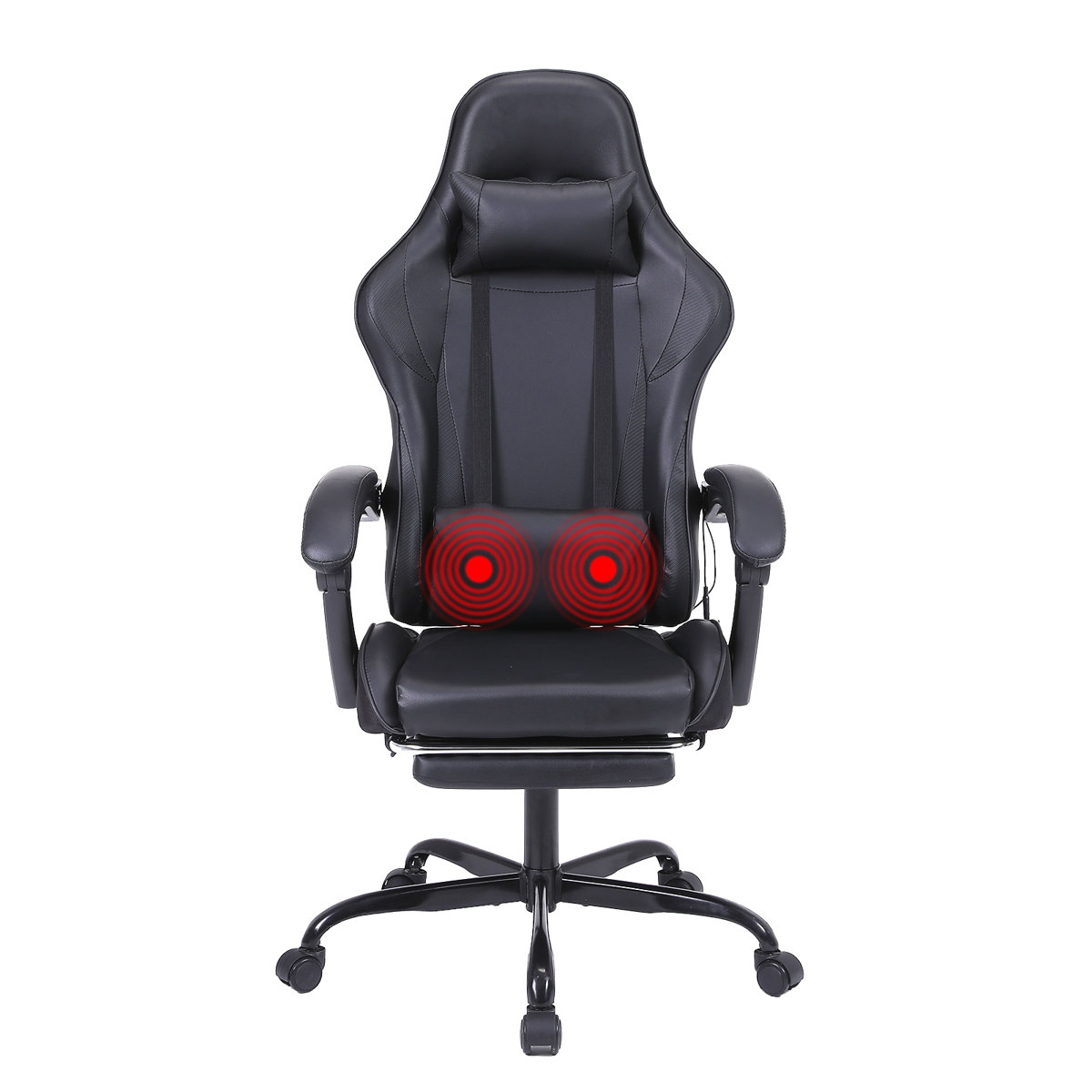 Inbox Zero Ergonomic Gaming Chair Faux Leather Reclining Swiveling PC ...