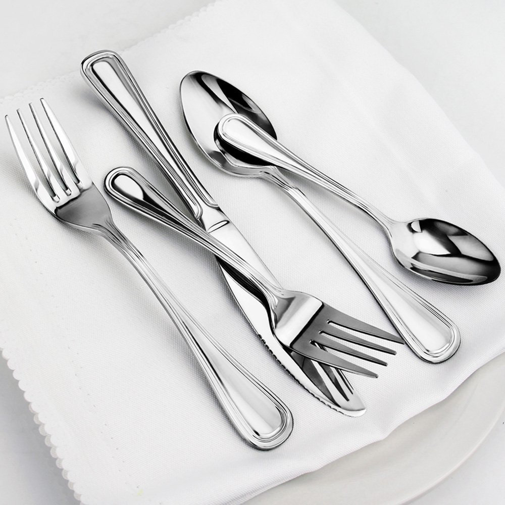 New Star Food Service Slimline 60 Piece Flatware Set, Service for 12 ...