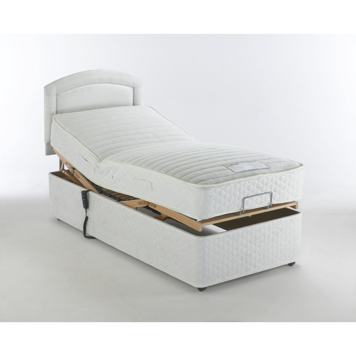 MiBed Hylton Adjustable Electric Bed with Reflex Foam Mattress ...
