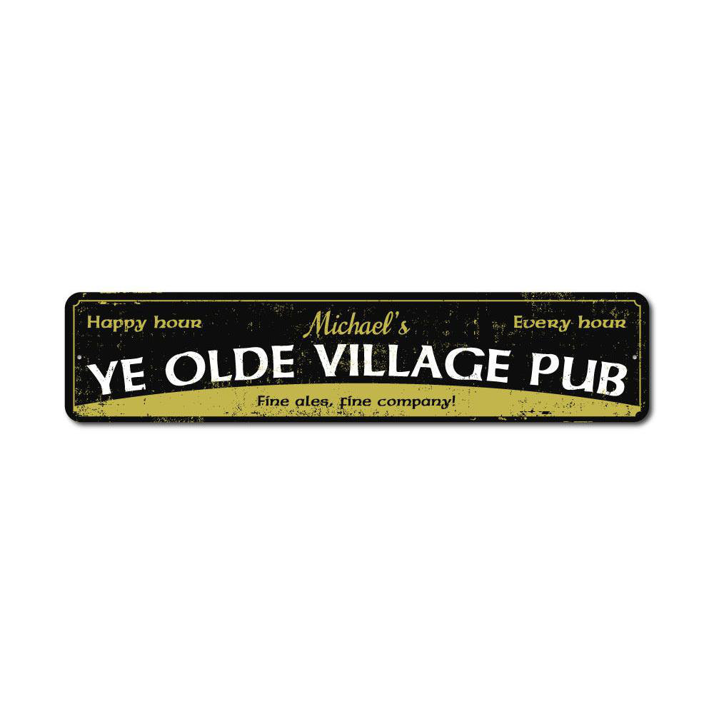 Lizton Sign Shop, Inc Ye Olde Village Pub Metal Sign | Wayfair